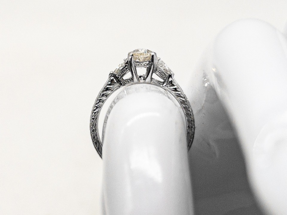 Designer $7000 1.71ct Natural OVAL CUT SI1 K Diamond Platinum Wedding ...