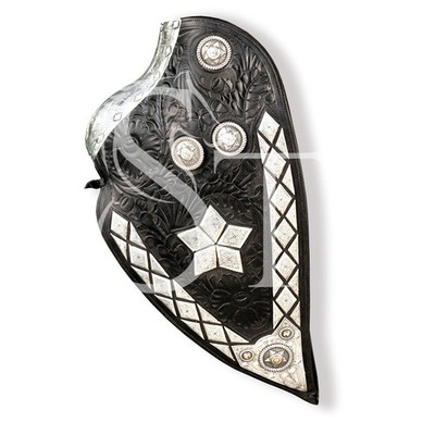 Western Tapaderos Stirrups Show Saddle Handmade Floral Tooled Leather ...