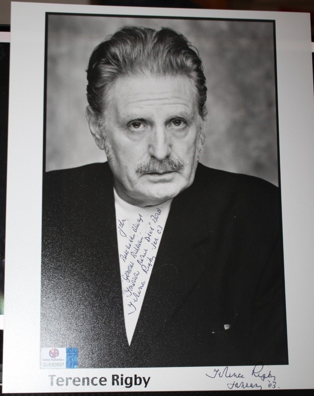 Terence Rigby Tomorrow Never Dies Autographed Photo with COA James Bond ...