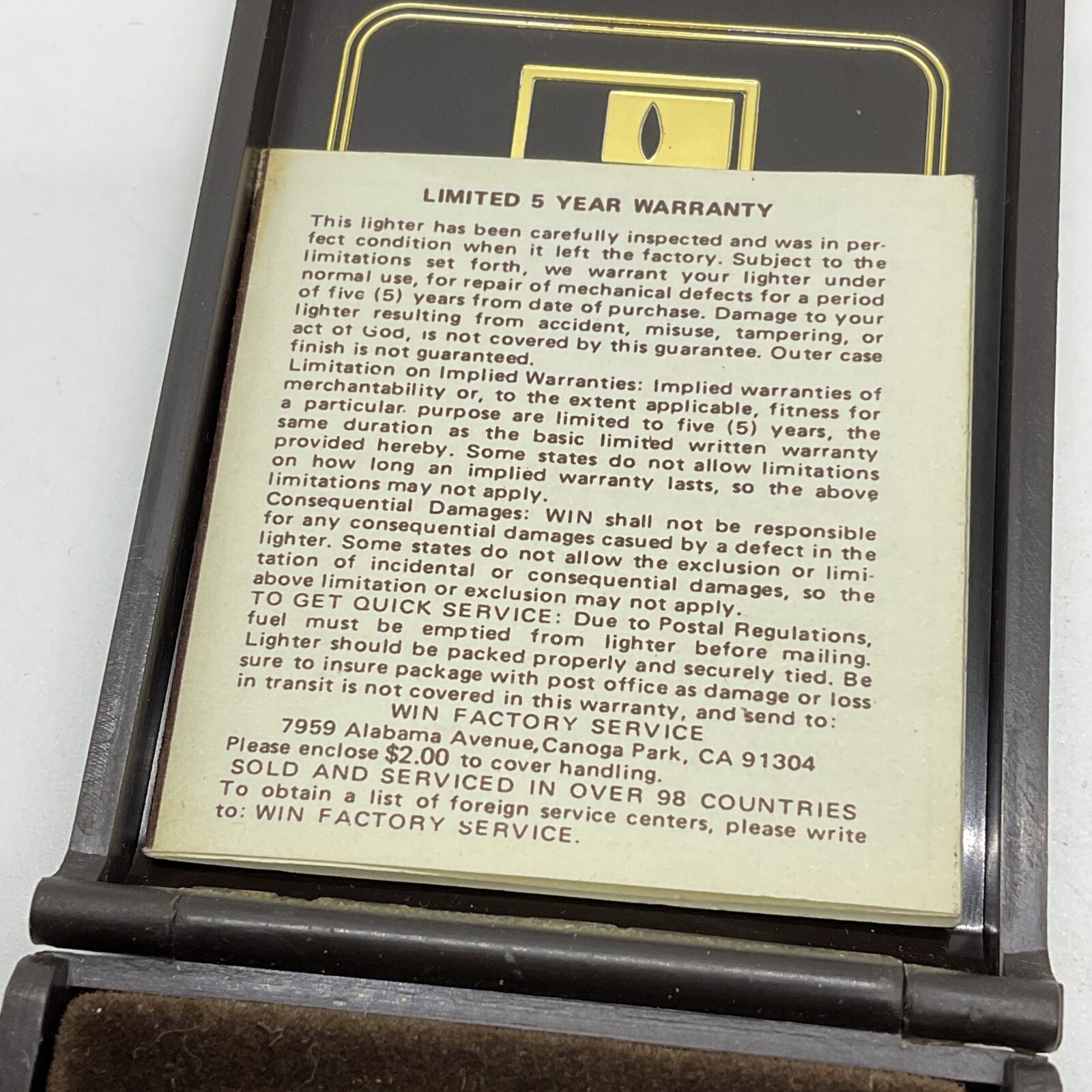 Vintage WIN Electronic Lighter Japan #7000 #7800 Series w/Case Untested ...