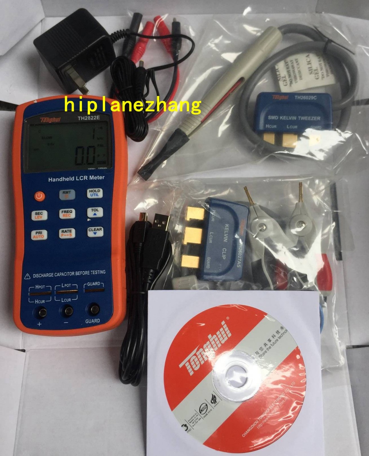 Handheld LCR Meter Accuracy 0.1% LCRQZD DCR ESR DEG Test 100-100KHz USB ...