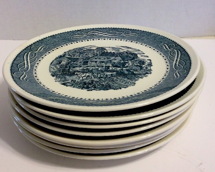 Anchor Hocking Currier & Ives Ironstone / Taylor Currier & Ives 10 ...