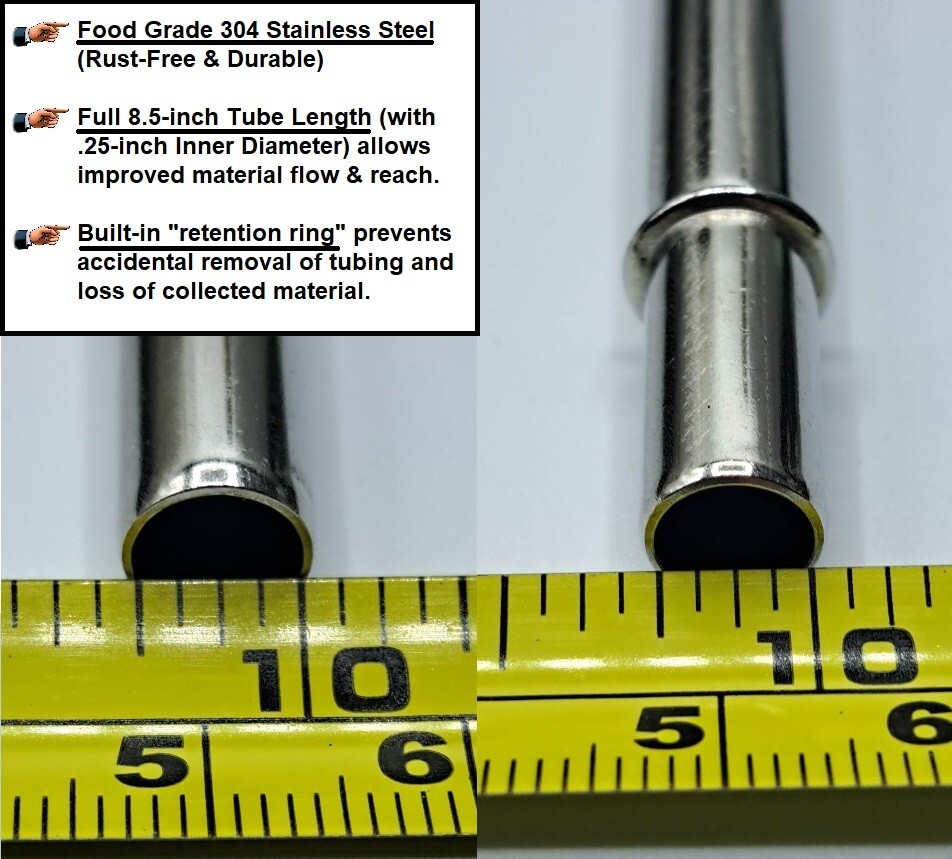 CS1 14" Gold Prospecting Crevice Sniping Bulb Suction Tool +Tether DEEP ...