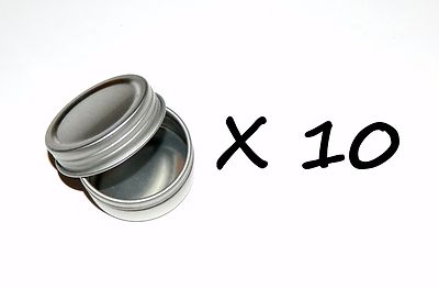 10 X 1/2 oz. Round Shallow Survival Tin Can With Screw Top Lid - Use ...