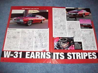 1970 Oldsmobile F85 W31 Info Article "W-31 Earns Its Stripes" F-85 | eBay