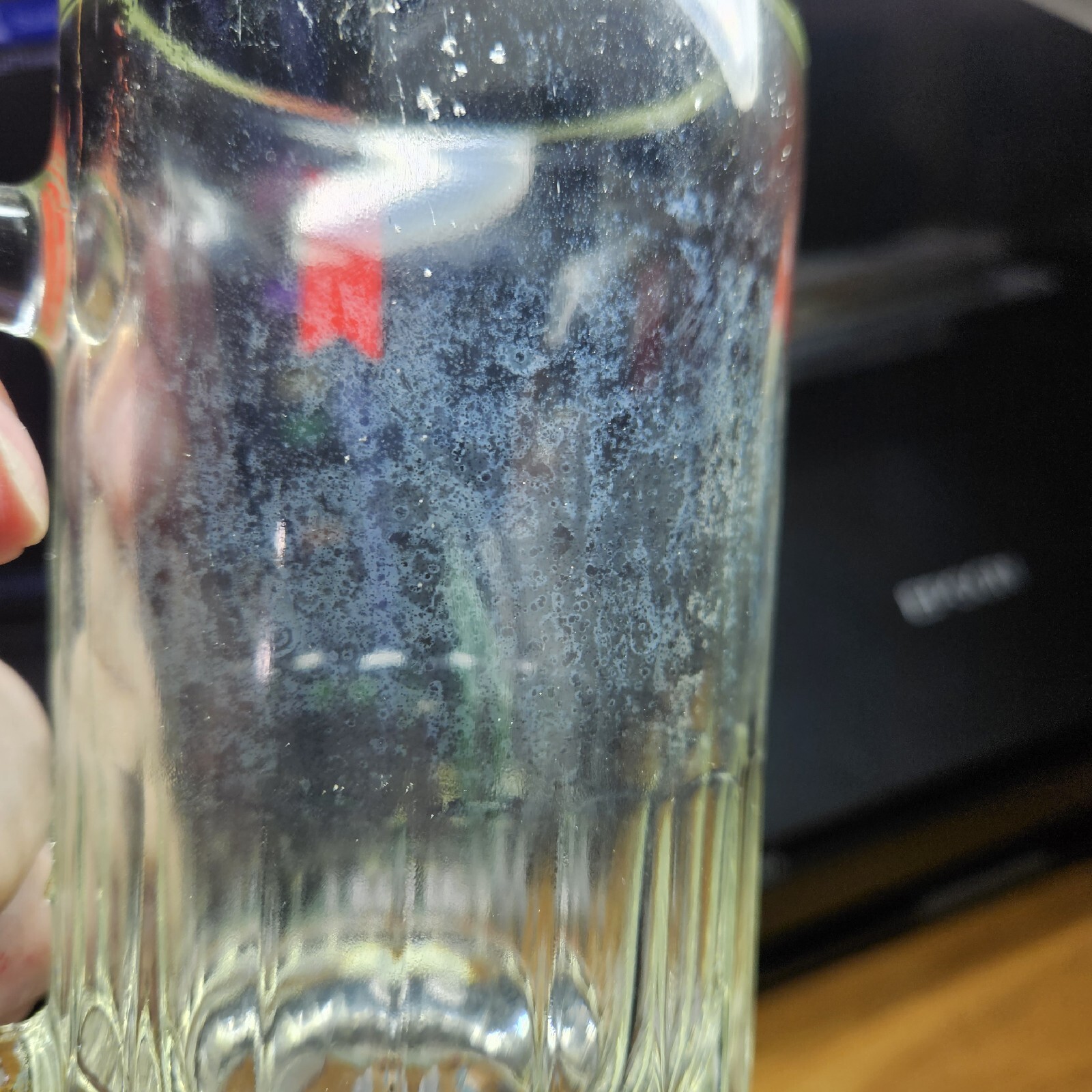 Lot of 2 Vintage Michelob Glass Beer Mugs Etched Logo, Red Ribbon Logo ...