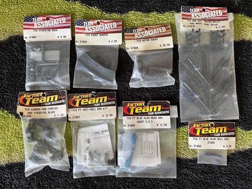 1:10 Team Associated TC4 Parts lot of 8 VINTAGE DISCONTINUED Factory ...