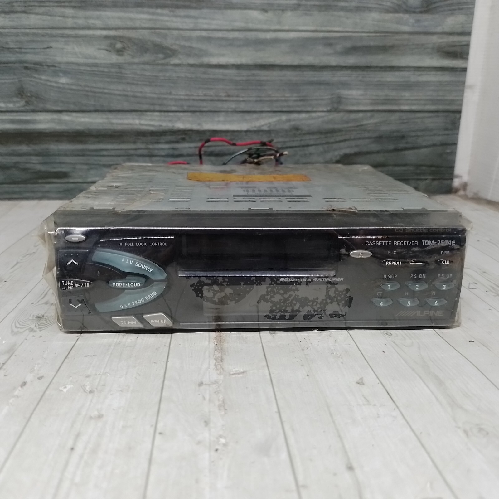 Vintage Alpine TDM-7574E Single Din Audio Car Stereo Cassette Radio ...