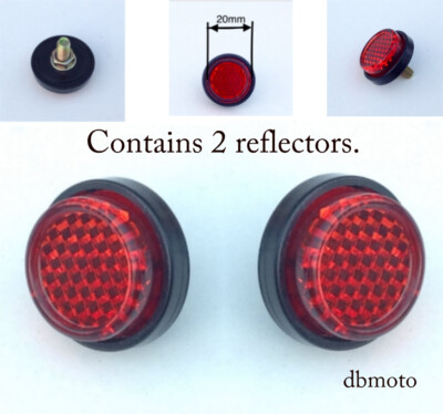 PAIR motorbike/motorcycle Tail Tidy/Number Plate 20mm bolt-on Red ...