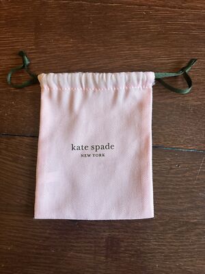 Kate Spade Small Jewelry Drawstring Storage Pink Dust Bag 5.75” X 4.75 ...