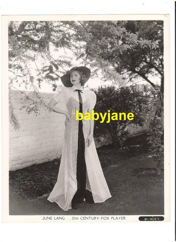 JUNE LANG ORIGINAL 8X10 PHOTO BY KORNMAN 1937 FASHION OUTDOORS 20th CENTURY FOX | eBay