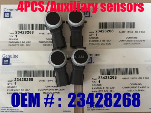 4x OEM 23428268 Black Parking Sensor For GMC Chevy Silverado Cadillac ...