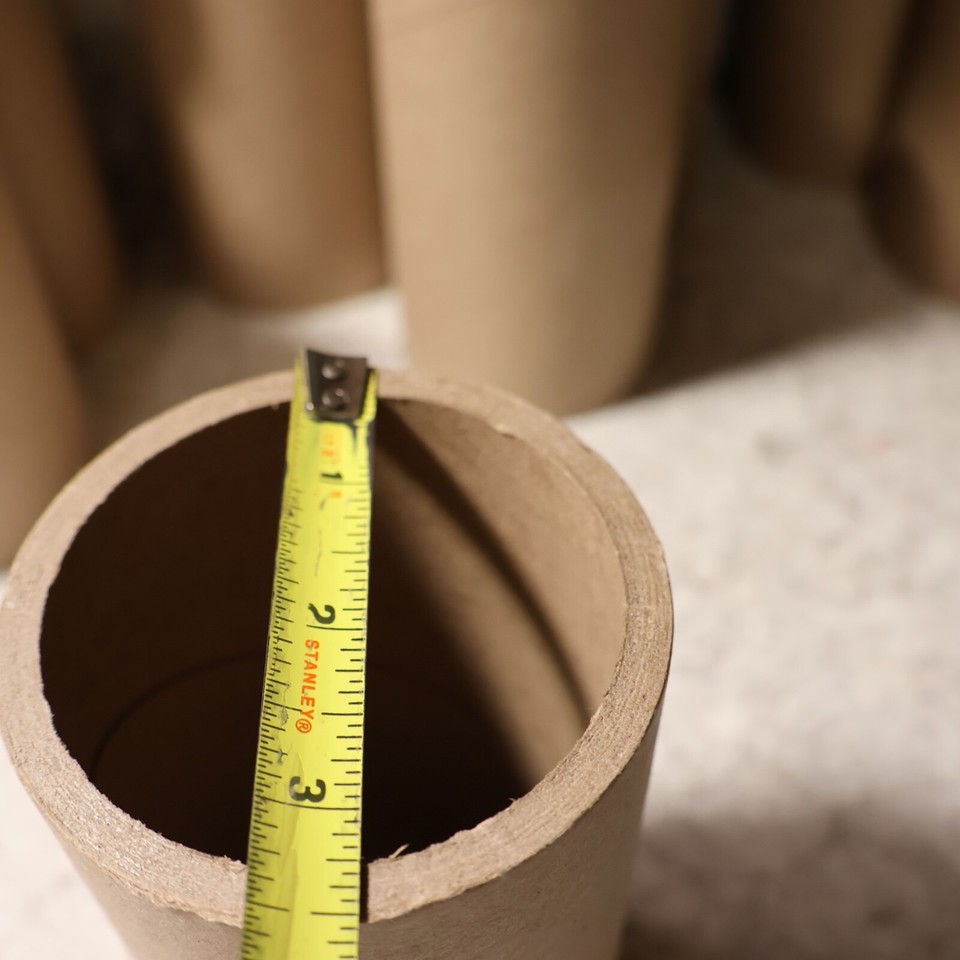 12 pcs Heavy Duty 1/4" Thick Cardboard Art Tubes 6" x 3" SPEAKER pyro ...