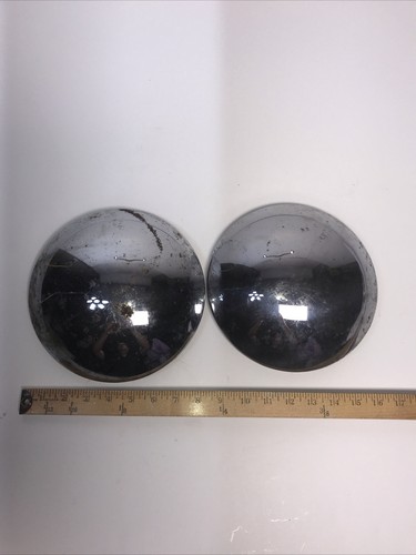 To Vintage Half Moon Hubcaps. Unknown Year | eBay