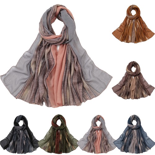 Muslim Women Hijab Wrap Shawl Islamic Long Scarf Headscarf Turban Wrap ...