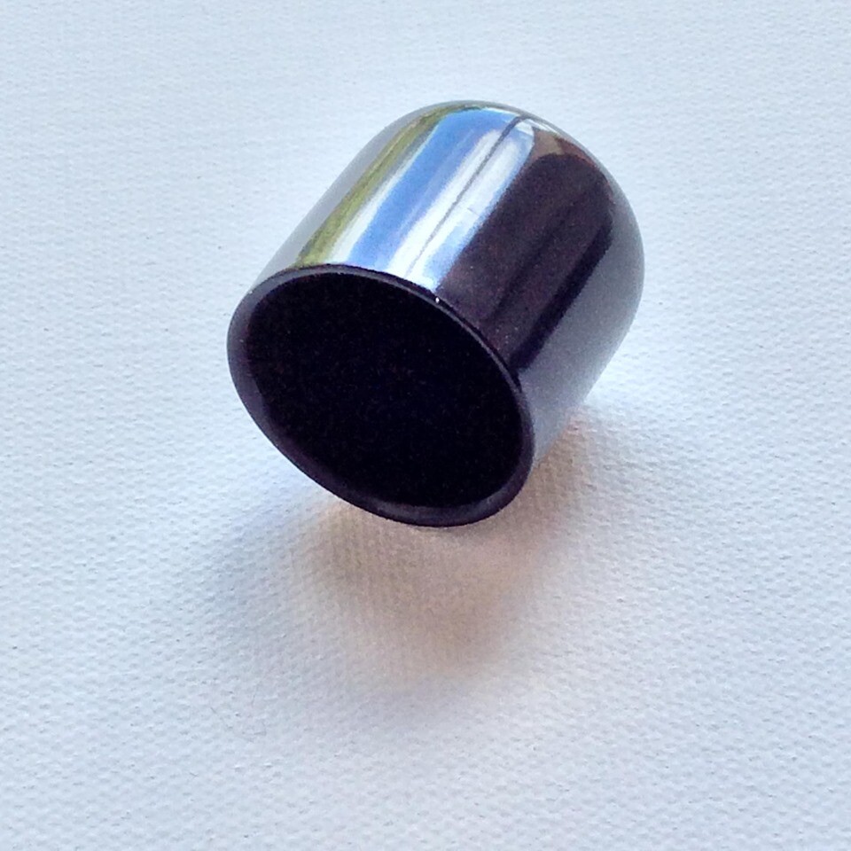 Round Dust Cap Cover 1-1/2" Black Vinyl For Tube Pipe Wood Plastic Soft ...