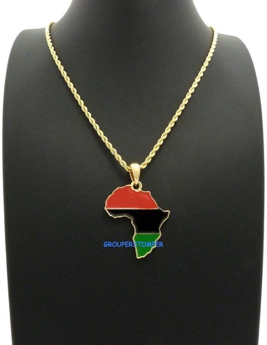 Africa Map Jamaican Pendant Necklace With Assorted Style Chains | eBay