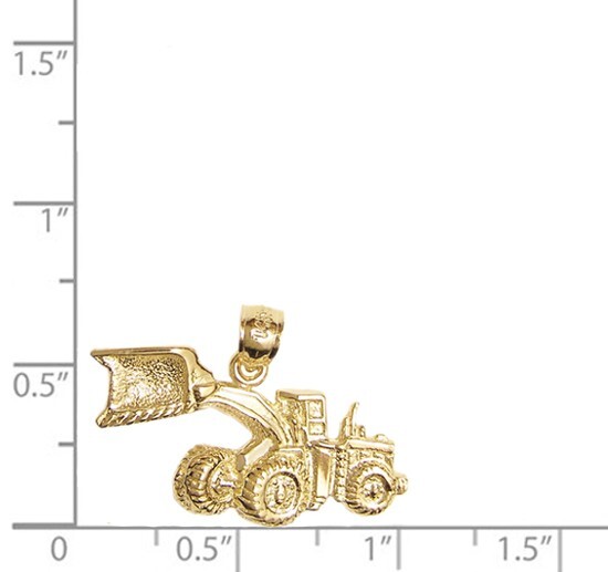 New 14k Yellow Gold Bulldozer Excavator Pendant | eBay