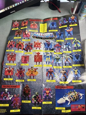 MOTU Masters of the Universe action figures poster 1985 | eBay