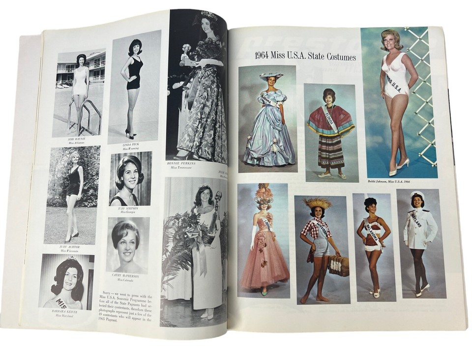 1965 1st Year MISS USA / UNIVERSE Beauty Pageant OFFICIAL SOUVENIR ...