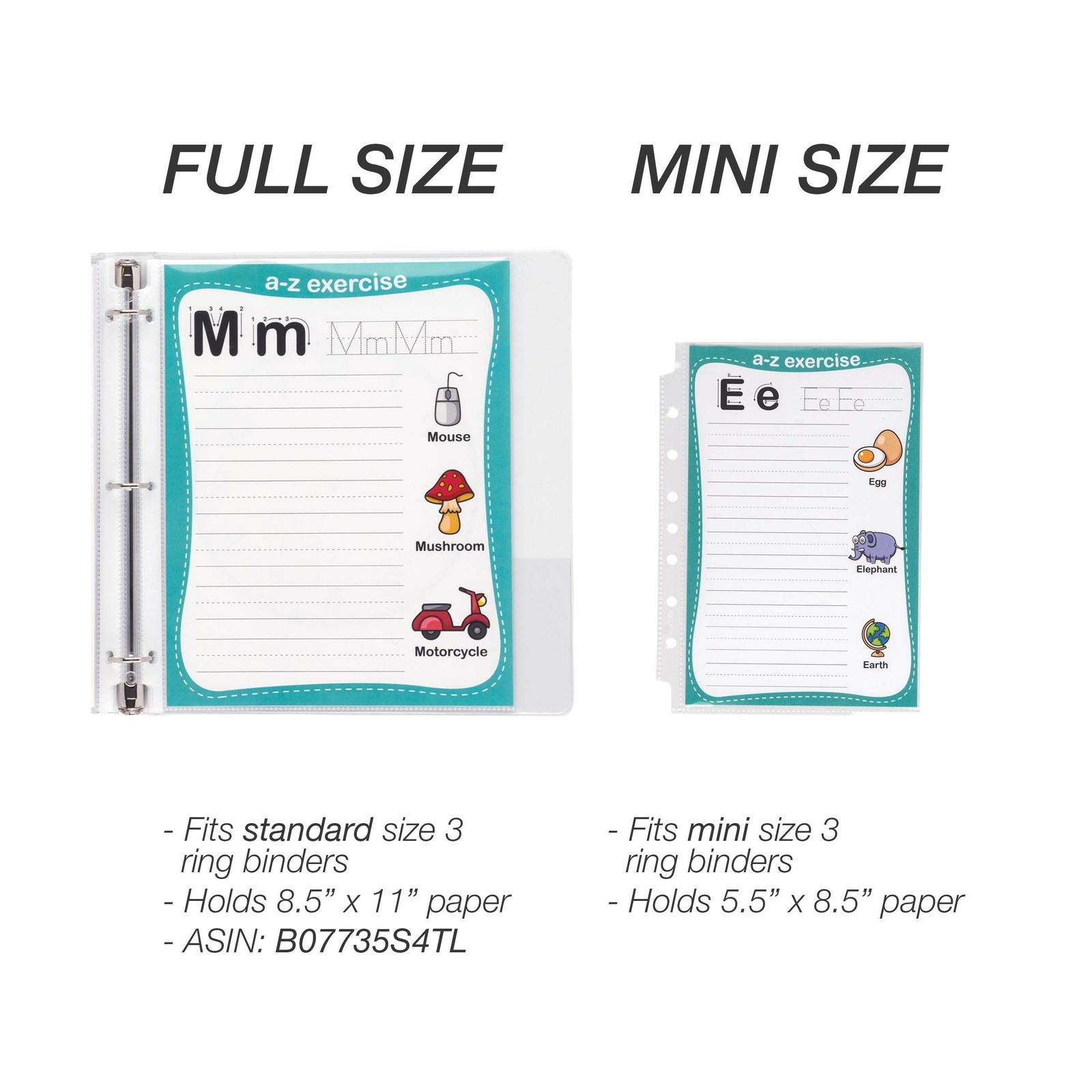 100 Mini Clear Heavyweight Sheet Page Protectors Binders Archival Safe ...