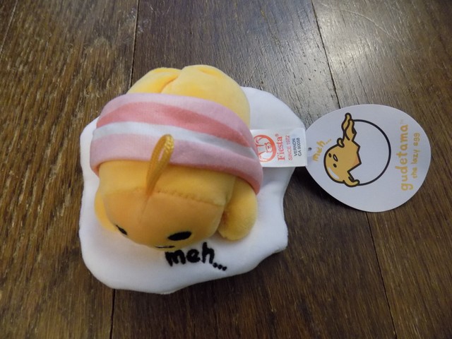 Gudetama Meh Lazy Egg Bacon Blanket Plush Toy Sanrio Soft ADORABLE ...