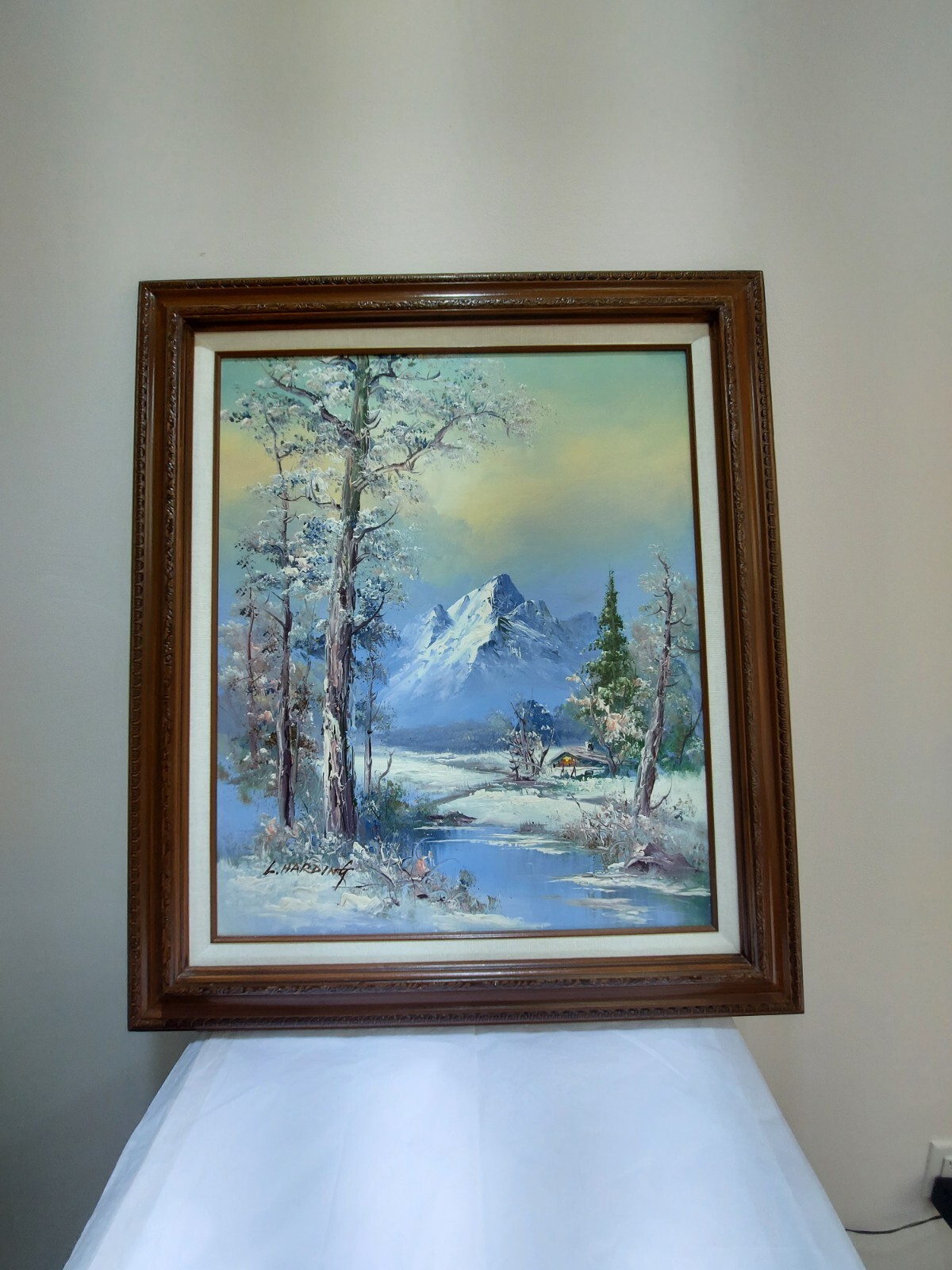 L. HARDING VINTAGE OIL PAINTING ON CANVAS , SIZE 24" X 20" | eBay