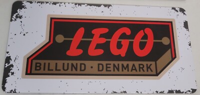 LEGO 5007016 1950's Retro Tin Sign VIP Exclusive license plate Billund ...