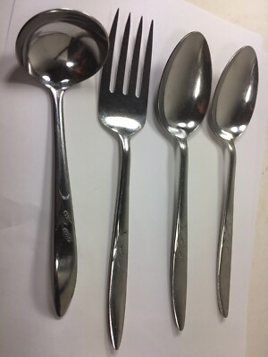 Eldan Japan Stainless ELD14 Wheat Serving Set Spoons Ladle Serving Fork ...