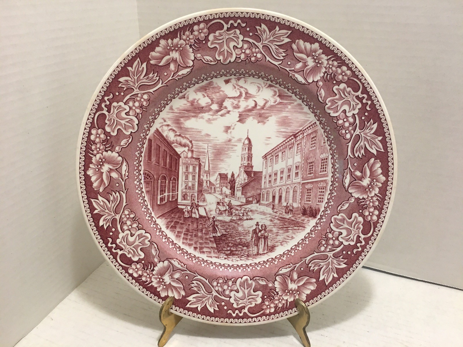 Vintage 1938 Wedgwood George Washington Inauguration Plates Wall St ...