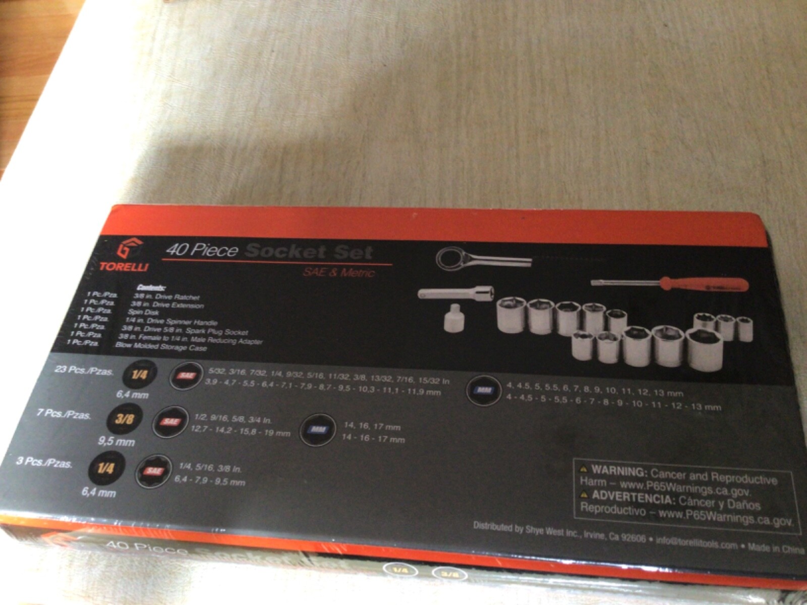 Torelli INV00518 40-piece Socket Set SAE & Metric for sale online | eBay