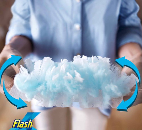 FLASH Dust Magnet Duster STARTER KIT with 1 HANDLE & 4 REFILLS - Free ...