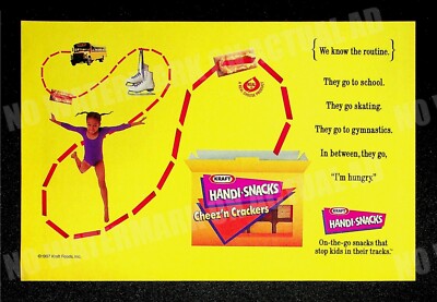 Kraft Handi-Snacks Cheese and Crackers 1997 Print Magazine Ad Poster ...