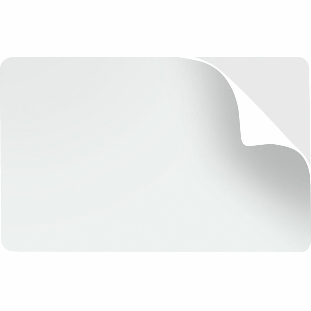 100 x HID ADHESIVE 10 mil ULTRACARD PVC CARDS CR80 WHITE MYLAR BACKED ...