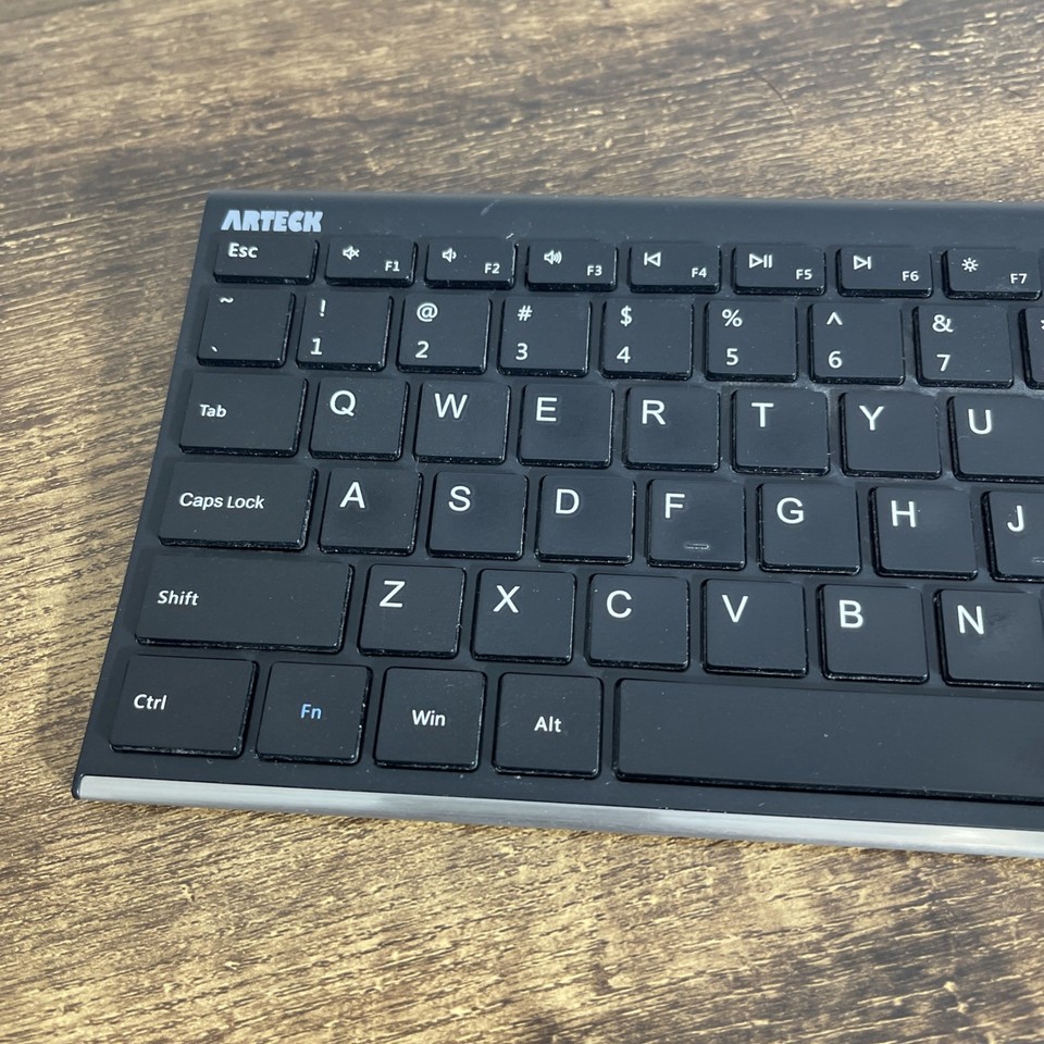Arteck HW192 Wireless Keyboard Universal Stainless Steel Slim Full Size ...