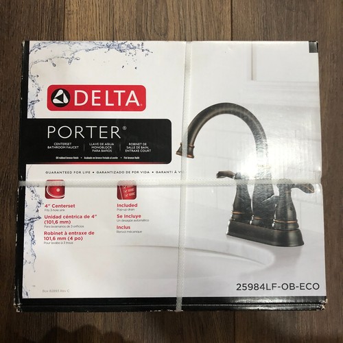 Delta Porter 2-Handle Centerset Bathroom Faucet Oil Rubbed Bronze ...