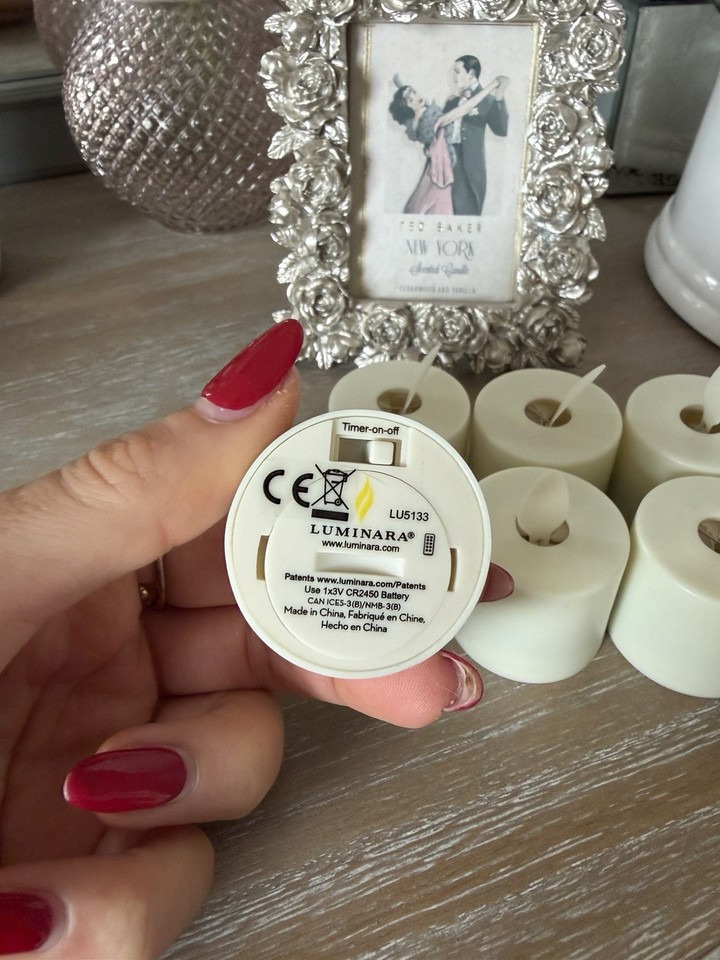 Luminara Flameless Tealight Candles Moving Flame Set Of 6 | eBay UK