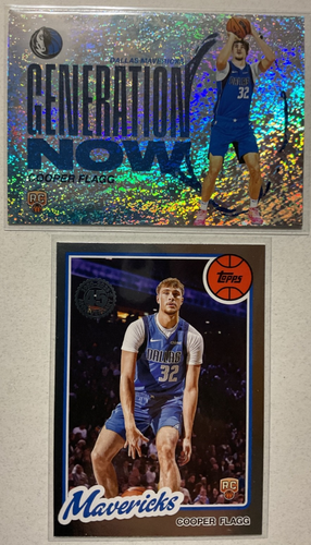 LOT X2 2025-26 TOPPS NBA COOPER FLAGG 1 GEN NOW HOLO FOIL& 1-45th ...
