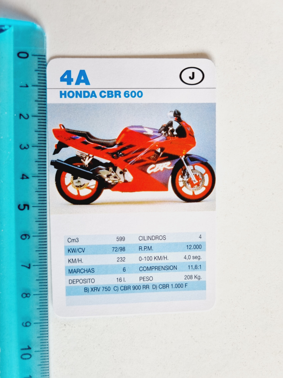 Honda CBR 600 Card Rare from Game Motorcycle Fournier Original New | eBay