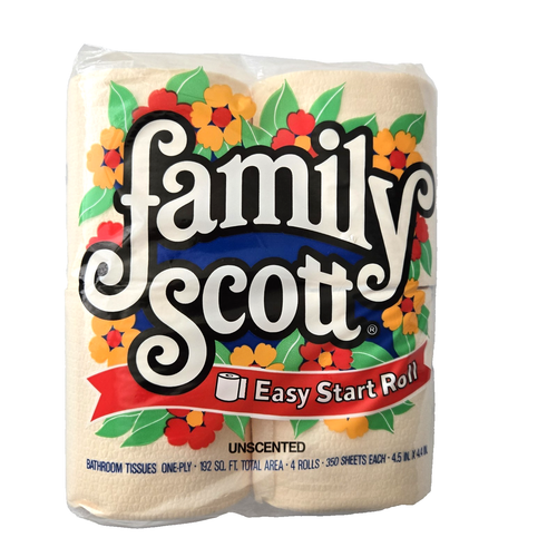 Vintage Peach Colored Toilet Paper Family Scott Brand Soft 4 Rolls 1986 ...