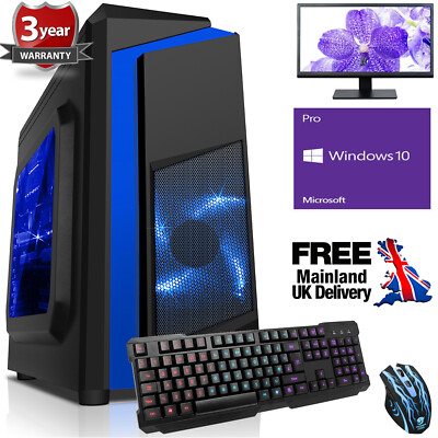 Ultra Fast Quad Core Desktop Gaming PC Computer Bundle 4.2 8GB 1TB ...