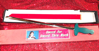 EXTRA SWORD for SWORD THRU NECK MAGIC EFFECT! BRAND NEW IN BOX! NEVER ...