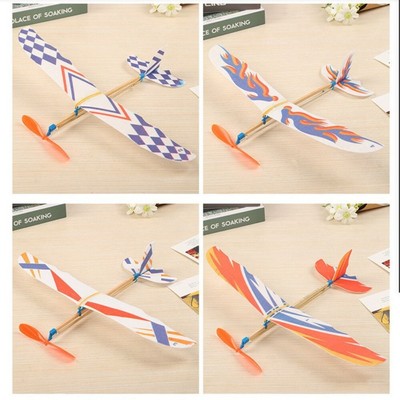 DIY Flying Glider Airplane Flying Plane Model Elastic Aircraft Model ...