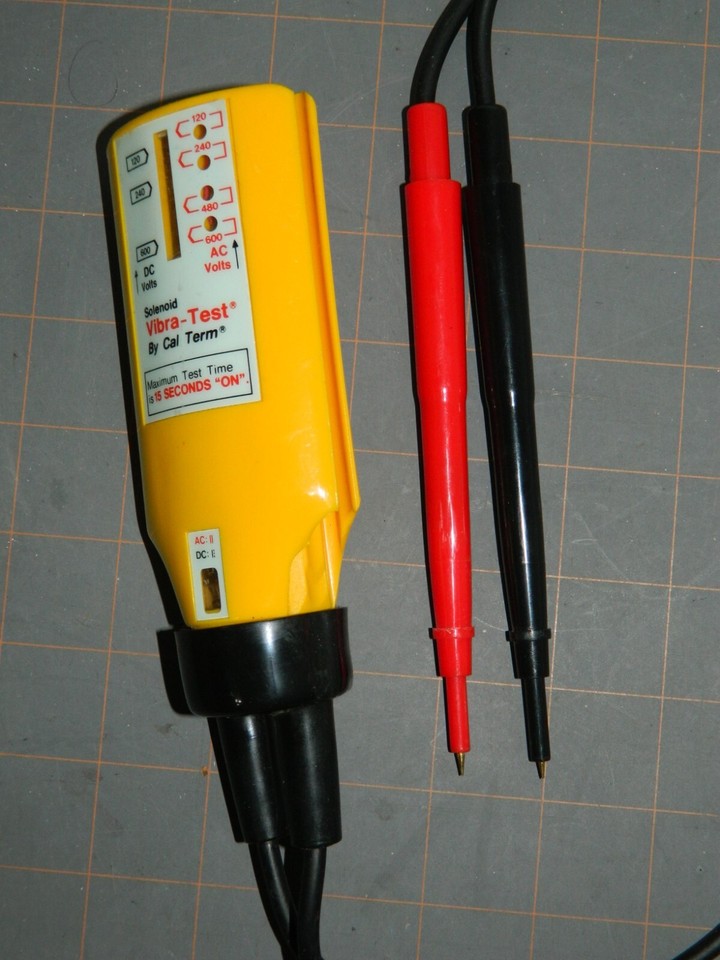 Cal Term Vibra Test Voltage Tester Solenoid Wiggy AC/DC 120-600 Volts ...