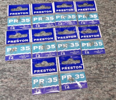 Preston PR 35 Hooks Micro Barbed Spade End Size 14 x 10 Packets | eBay UK