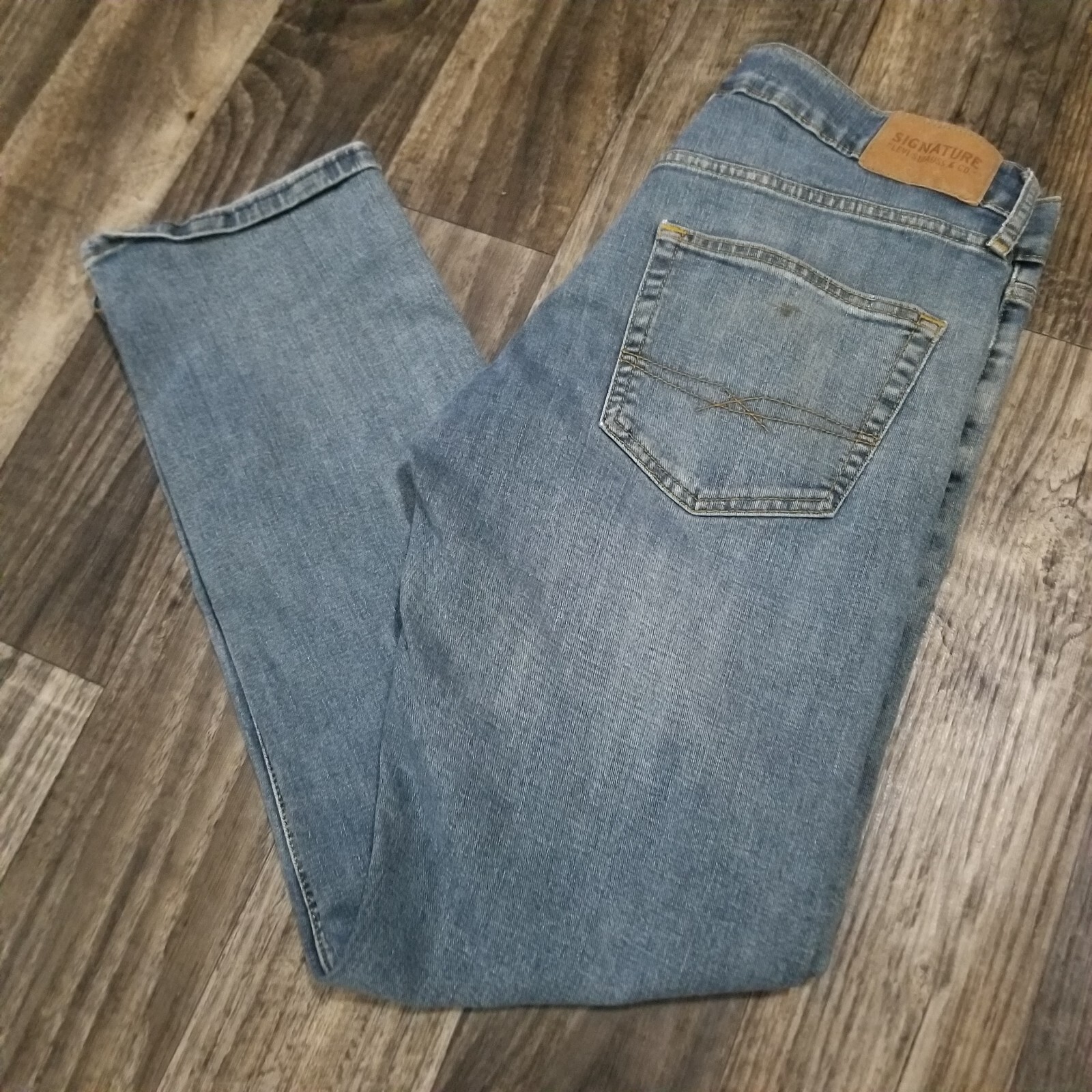 Levis Signature Jeans S51 Straight Blue Denim Men's 3… - Gem