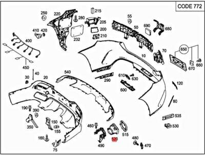 Genuine MERCEDES C292 S212 W166 W212 X166 Tail pipe trim 2124902827 | eBay