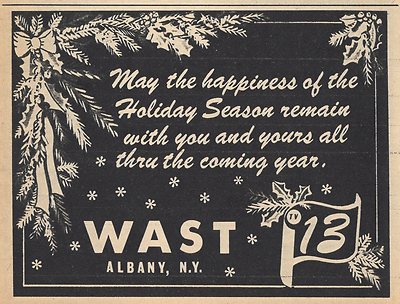 1968 CHRISTMAS TV AD~WAST TELEVISION STATION HOLIDAY PROMO~ALBANY,NEW ...