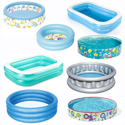 Children's Kids Paddling Pool Rigid Swimming Pool Garden Play Fill N ...