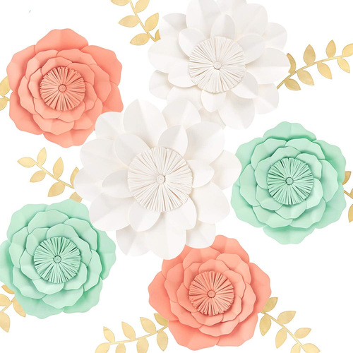 3D Paper Flower Decorations, Giant Paper Flowers, Handcrafted Paper ...